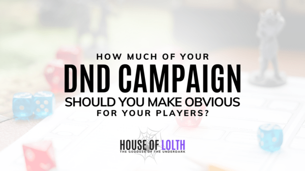 RPG Trigger Warning Free Checklist - House Of Lolth