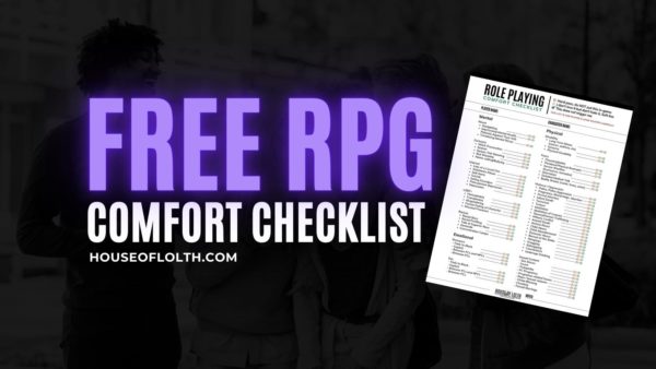 Rpg Trigger Warning Free Checklist House Of Lolth